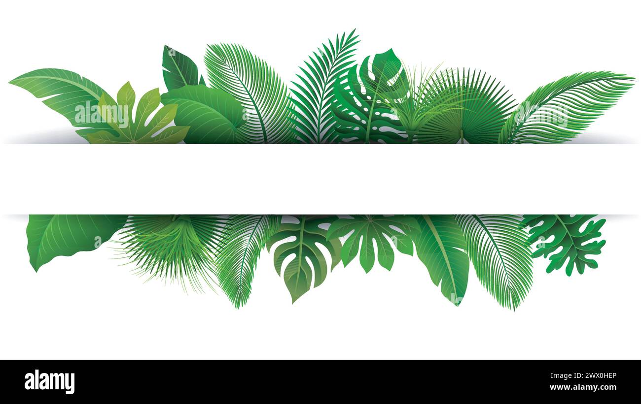 Sign with Text Space of Tropical Leaves. Suitable For Nature Concept ...