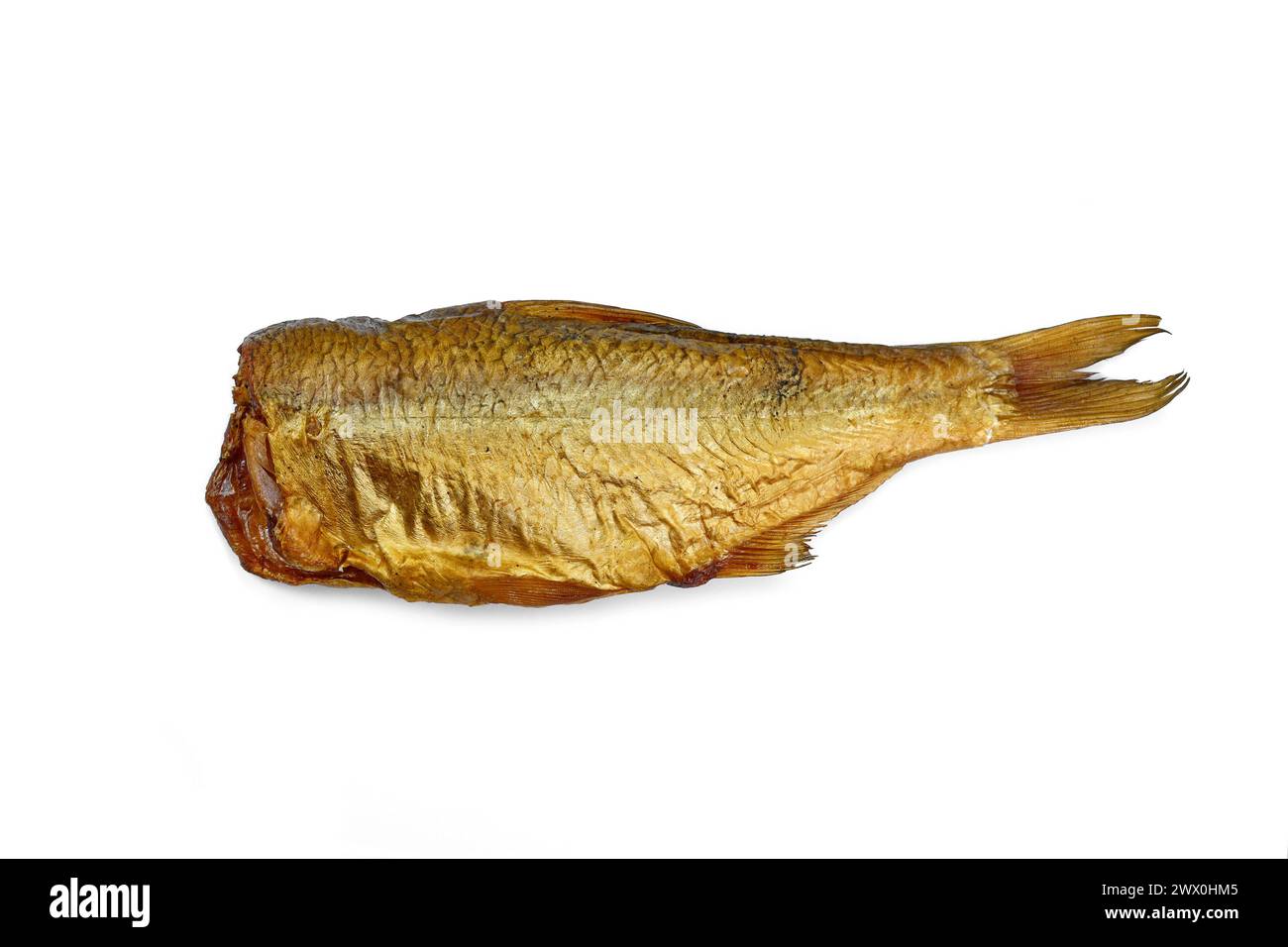 Smoked fish without the head isolated on white background Stock Photo ...