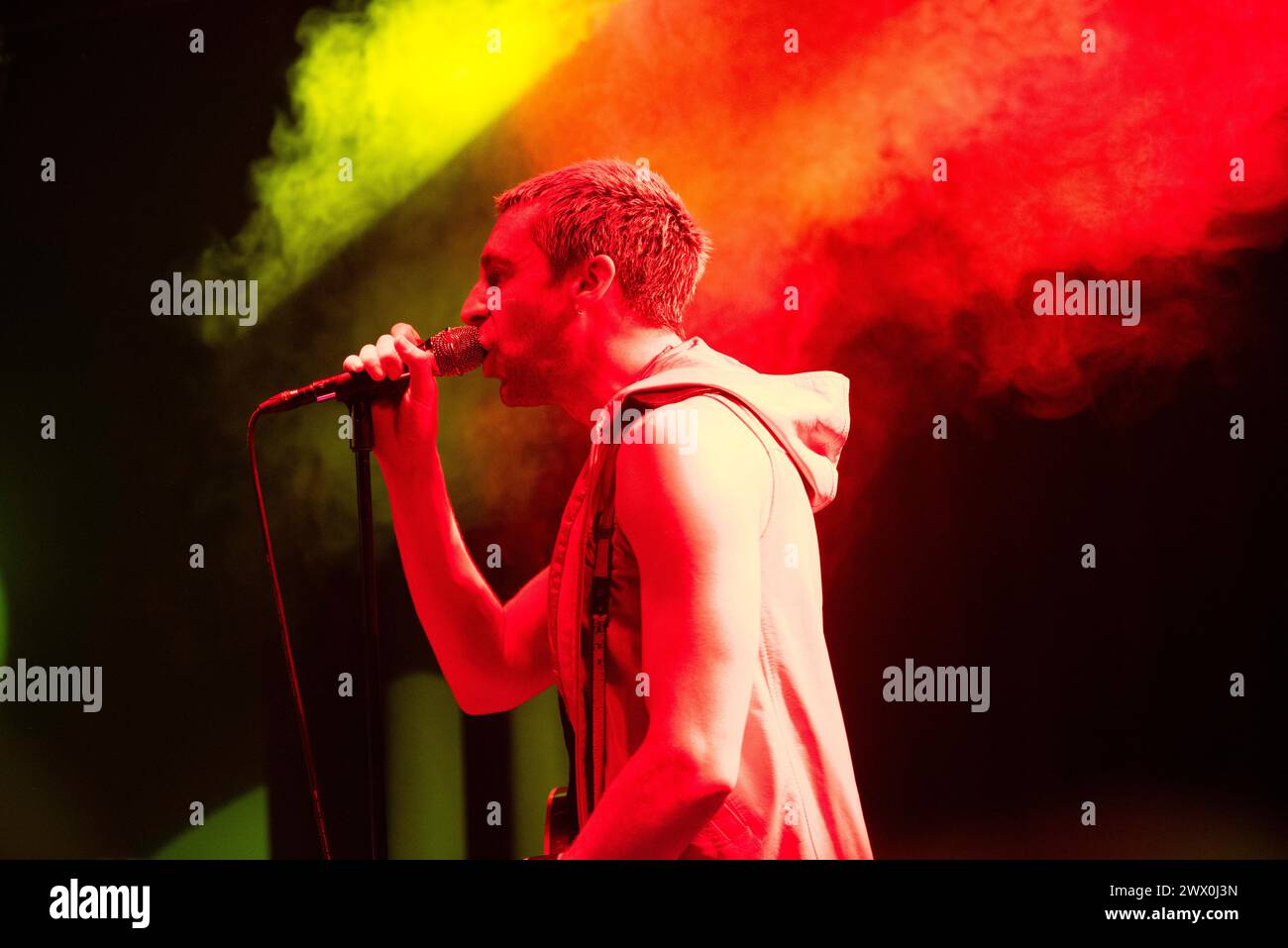 British guitarist and singer, Miles Kane, performing in his dolo tour ...