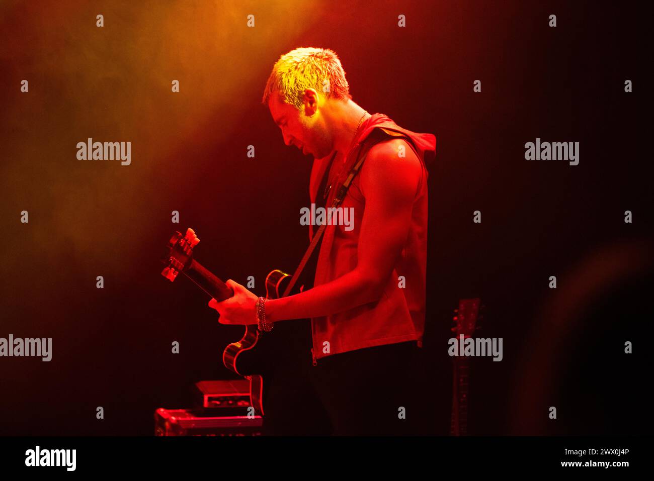 British guitarist and singer, Miles Kane, performing in his dolo tour ...