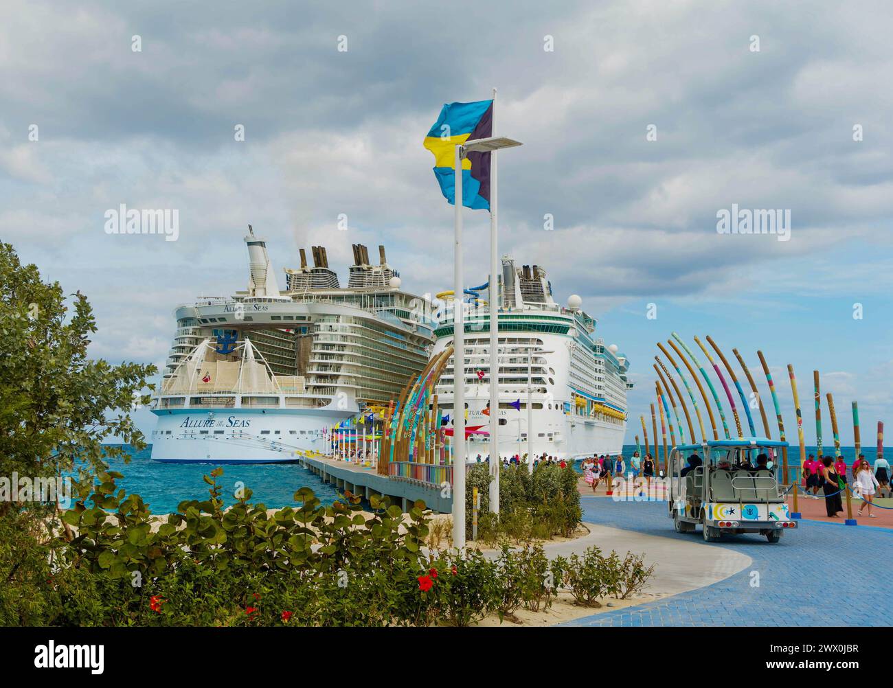 COCO CAY, BAHAMAS - February 1, 2024: Coco Cay is a port located in the ...
