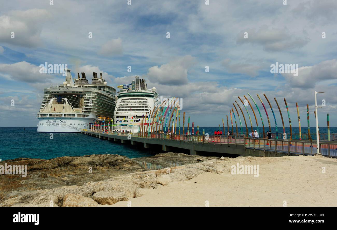 COCO CAY, BAHAMAS - February 1, 2024: Coco Cay is a port located in the ...