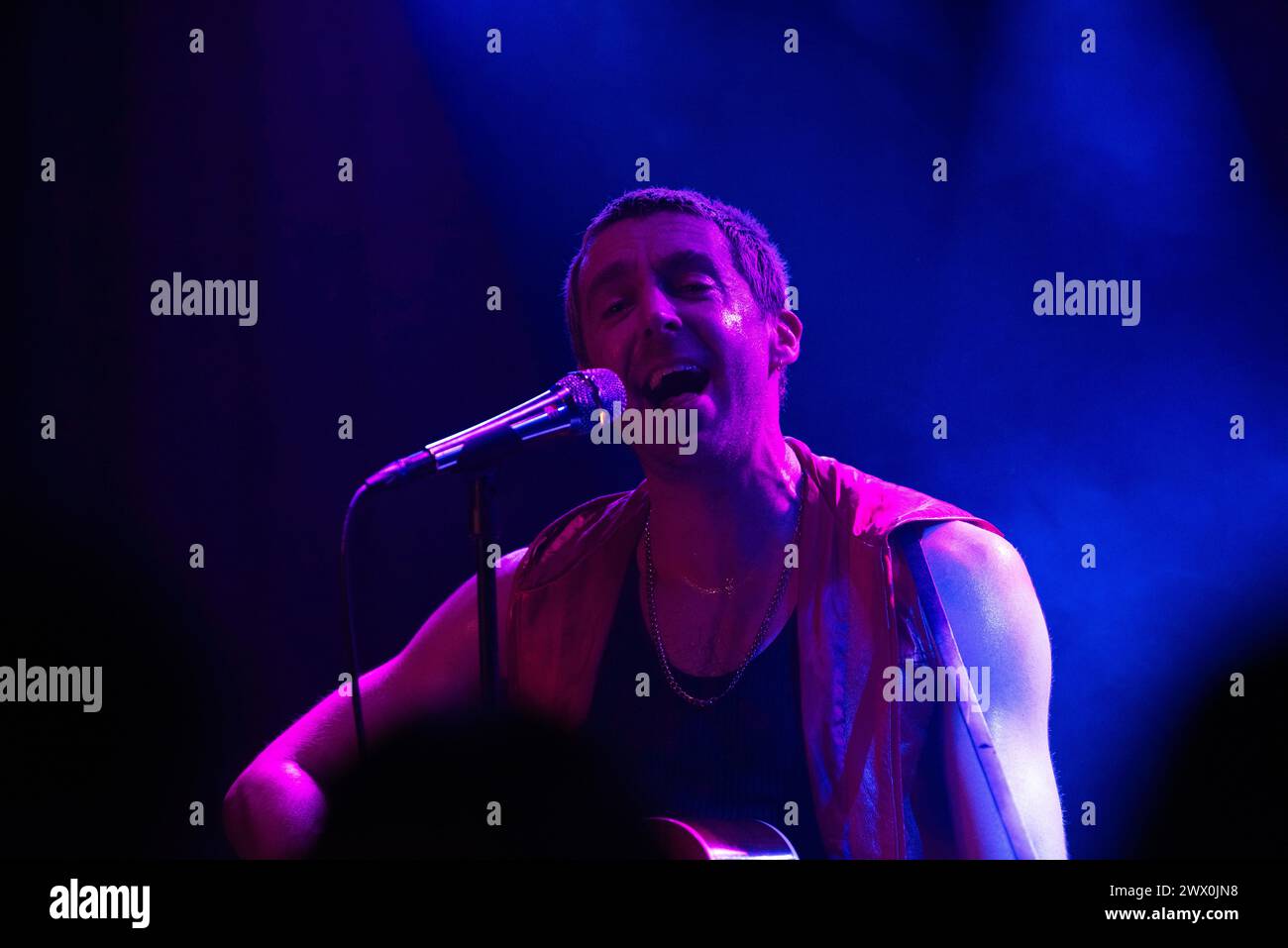 British guitarist and singer, Miles Kane, performing in his dolo tour ...