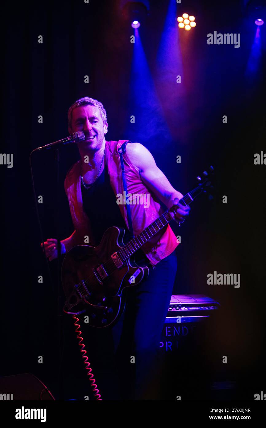 British guitarist and singer, Miles Kane, performing in his dolo tour ...