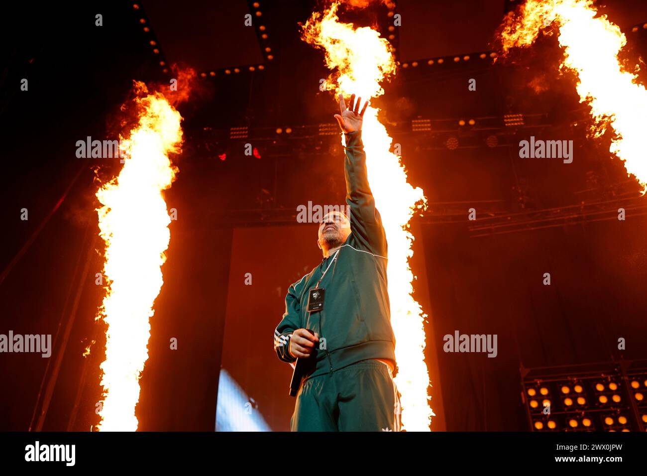 Rapper Bushido bei seinem Auftritt im Rahmen der Tour König für immer ...