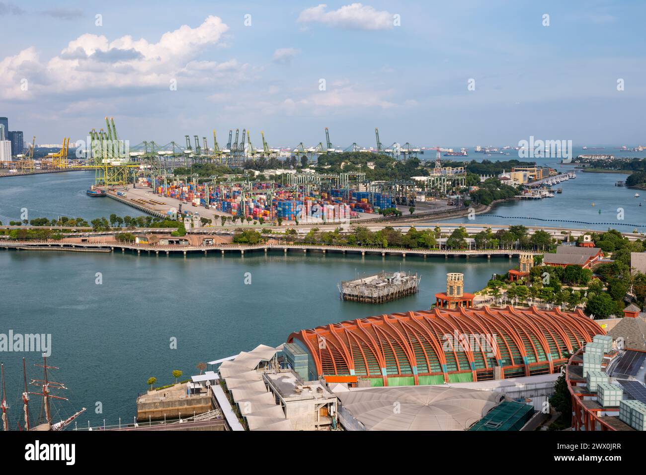 Sentosa Gateway and Brani Terminal Stock Photo - Alamy