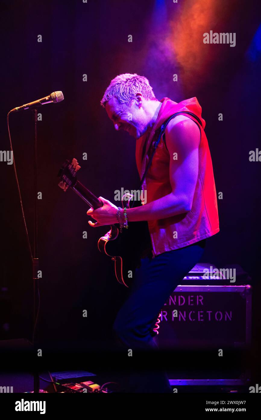 British guitarist and singer, Miles Kane, performing in his dolo tour ...