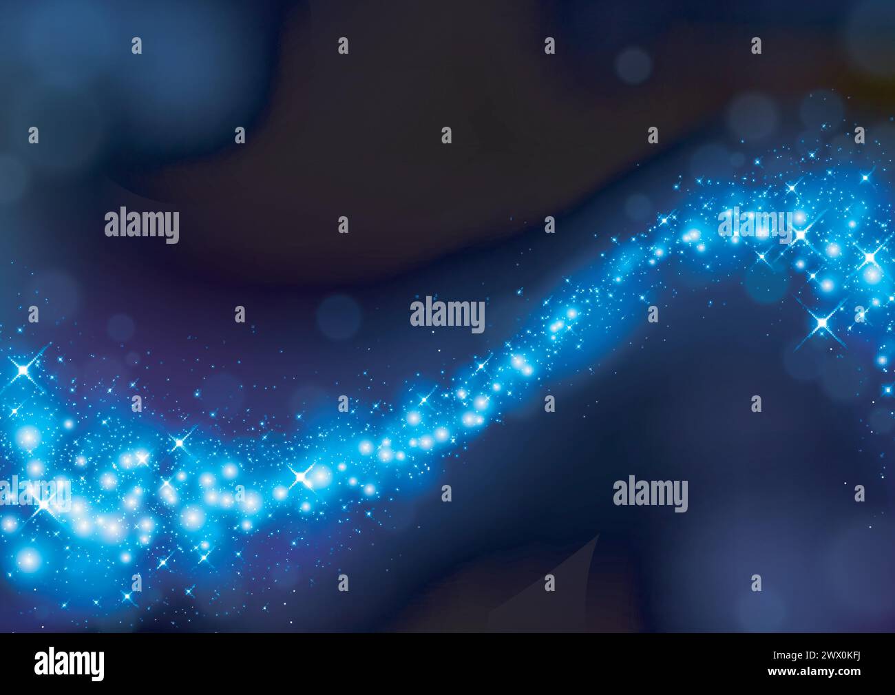 Magic Blue Glitter Background, Vector Illustration Stock Vector Image ...