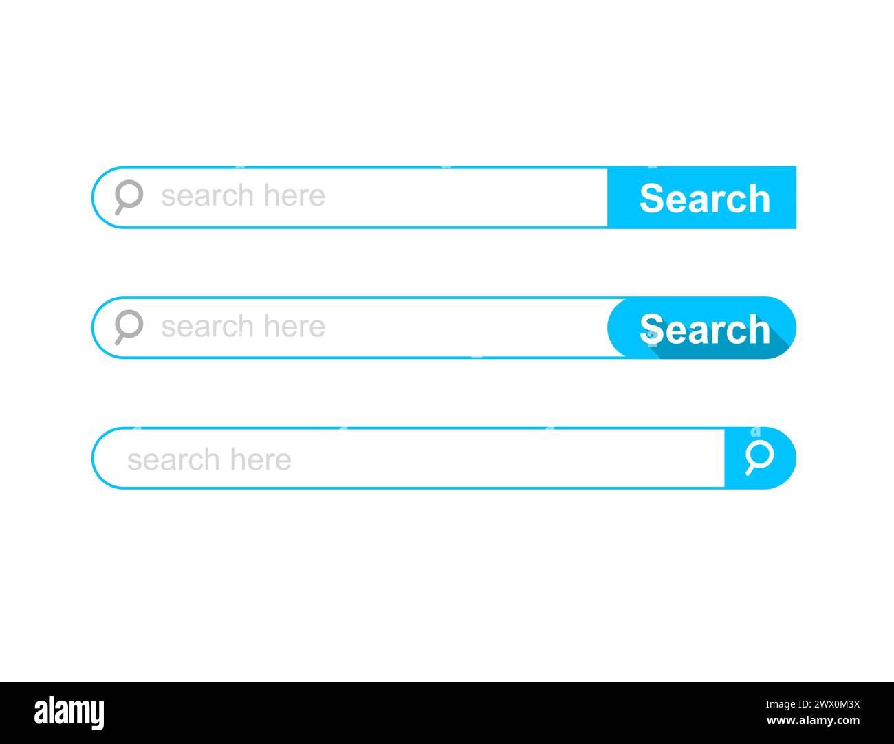 Set of Search Bar Ui Template, Vector Illustration Stock Vector Image ...