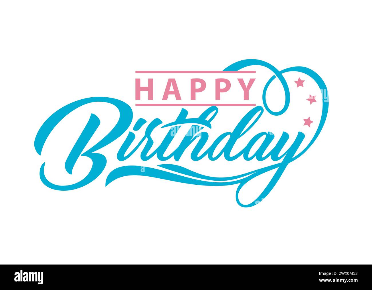 Lettering emblem happy birthday Stock Vector Images - Alamy