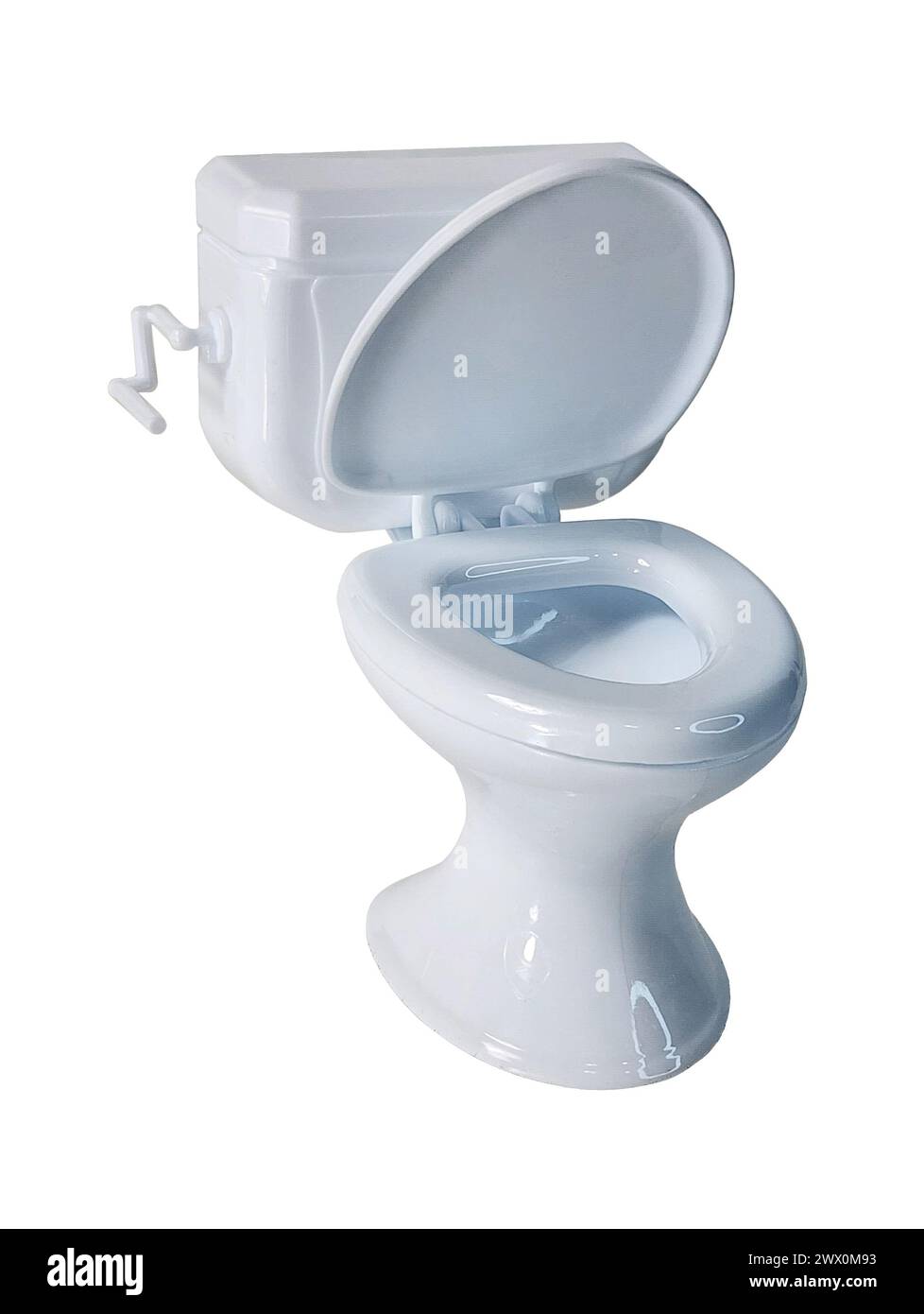 Plain white open toilet Stock Photo - Alamy