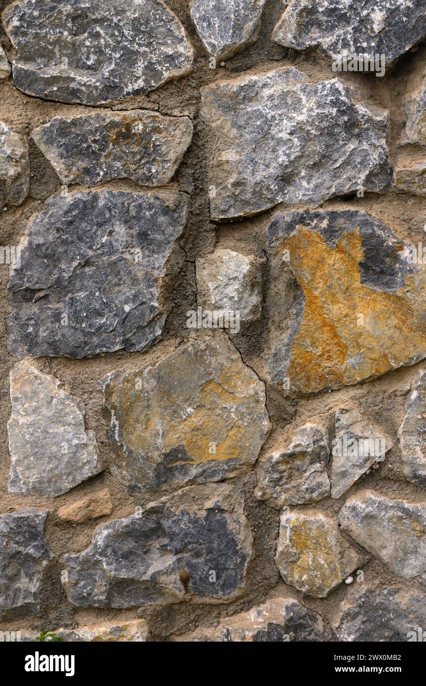 Texture of a stone wall. Old castle stone wall texture background. 3 ...