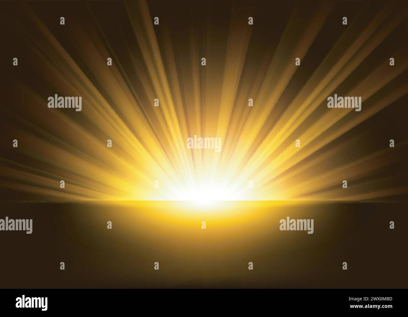 Gold Rays Rising on Dark Background. Suitable For Product Advertising ...