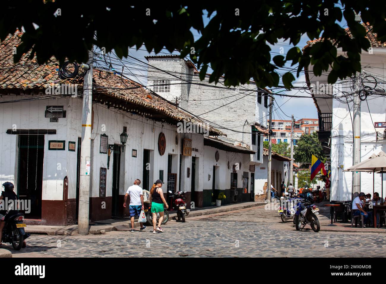 GUADUAS, COLOMBIA - JANUARY 12, 2024: View of the beautiful streets ...
