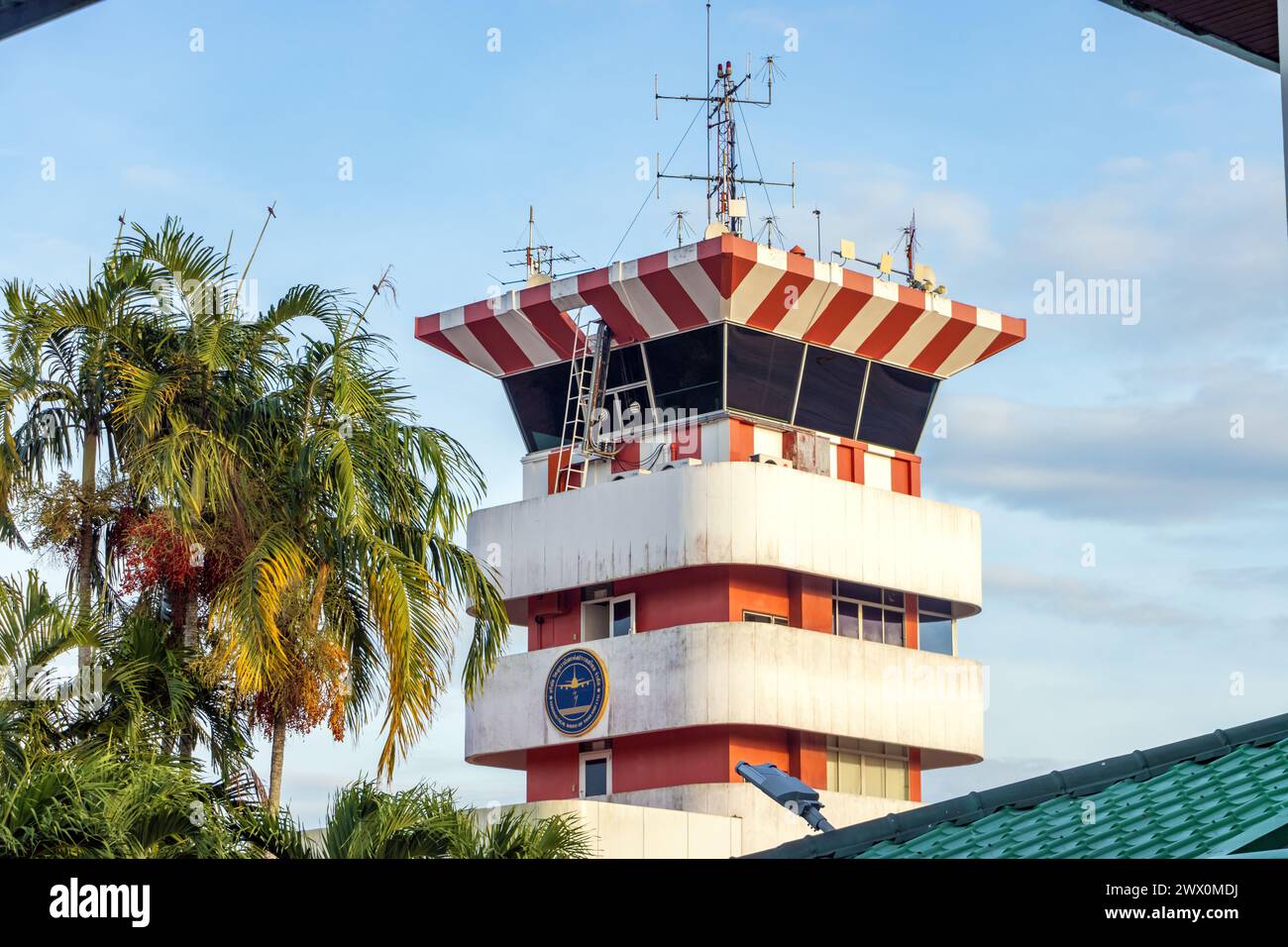 SONGKHLA, THAILAND, MAR 03 2024, Control tower at Hat Yai International Airport (HDY Stock Photo ...