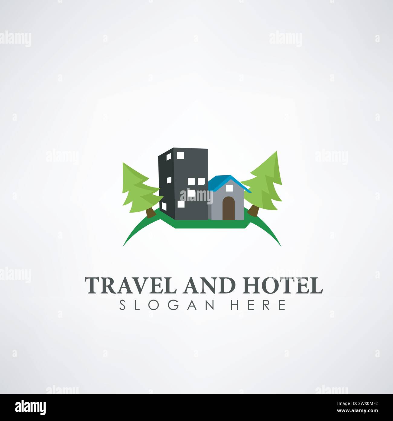 Travel and Hotel Concept Logo Template. Label For Vacation and Travels ...