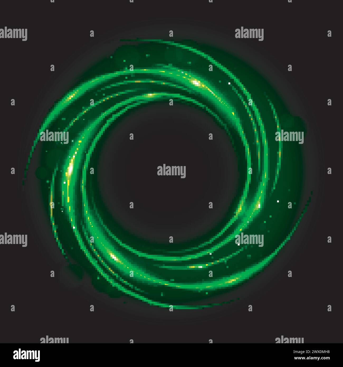 Round Green Light Twisted, Suitable For Product Advertising, Product ...