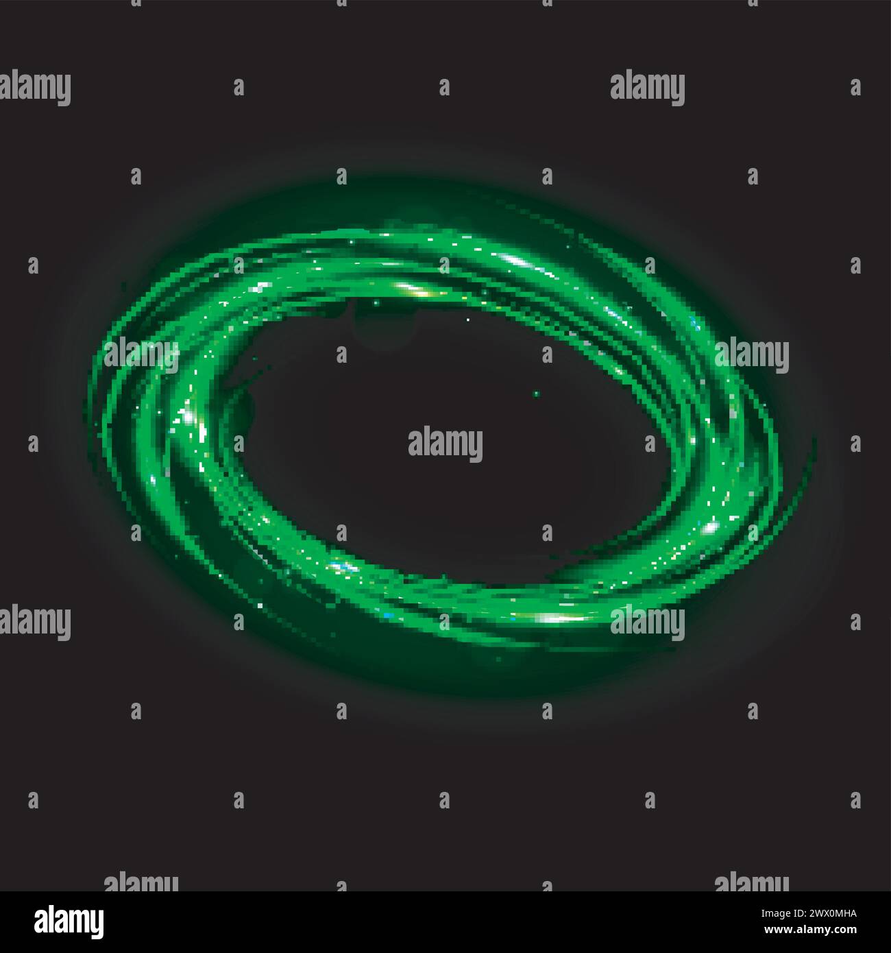 Round Green Light Twisted, Suitable For Product Advertising, Product ...