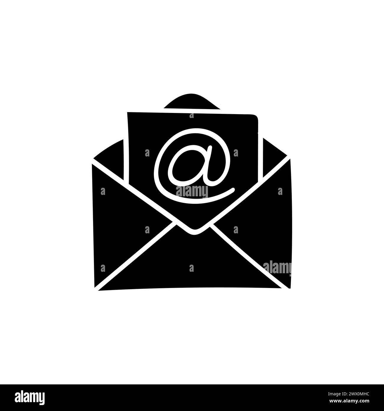 Email call icon vector Black and White Stock Photos & Images - Alamy