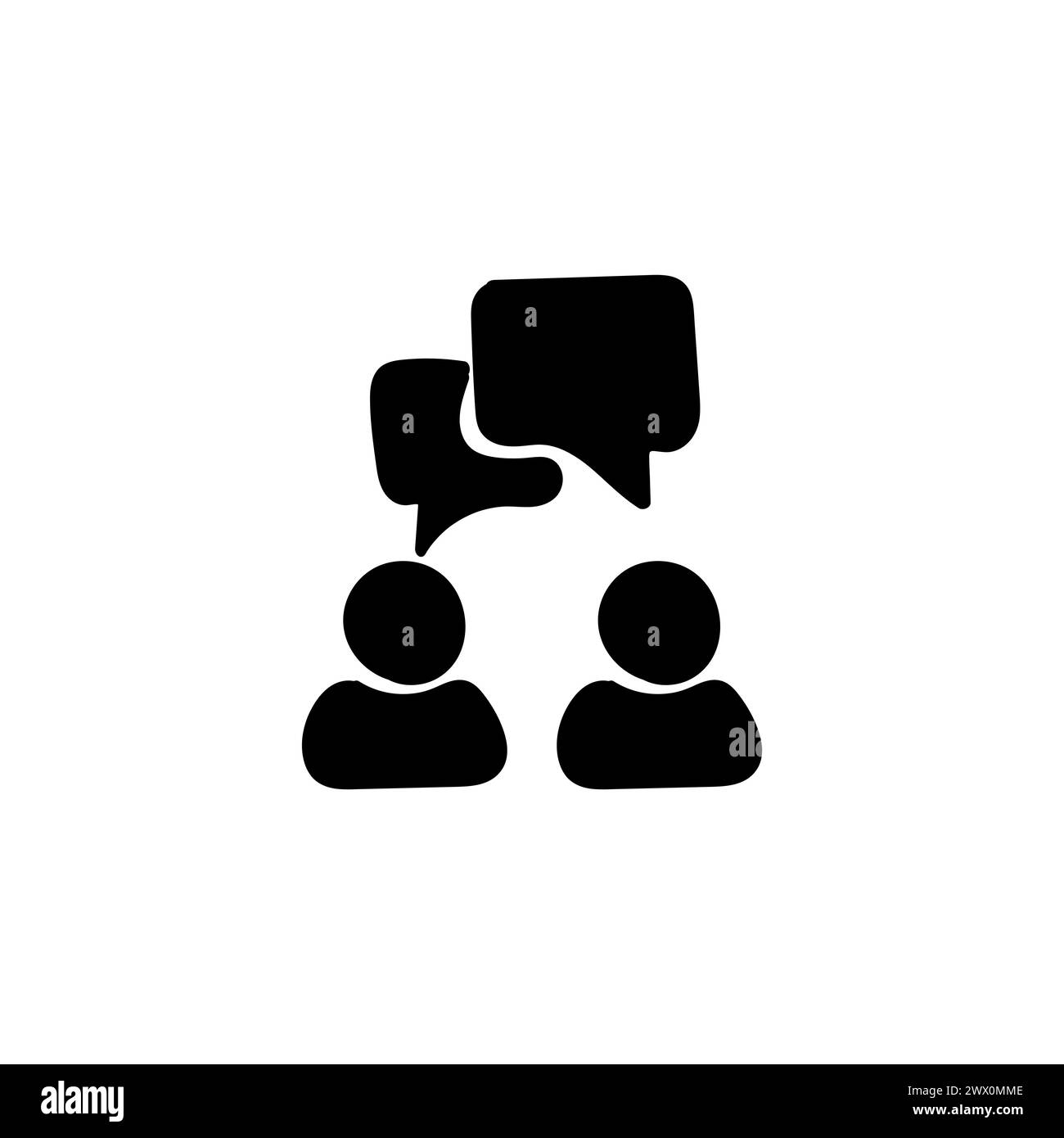 Teamwork conversation icon simple Cut Out Stock Images & Pictures - Alamy