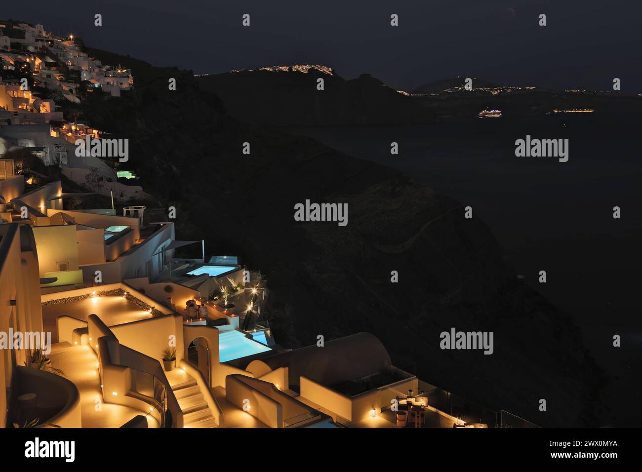 Greek nightscapes hi-res stock photography and images - Alamy