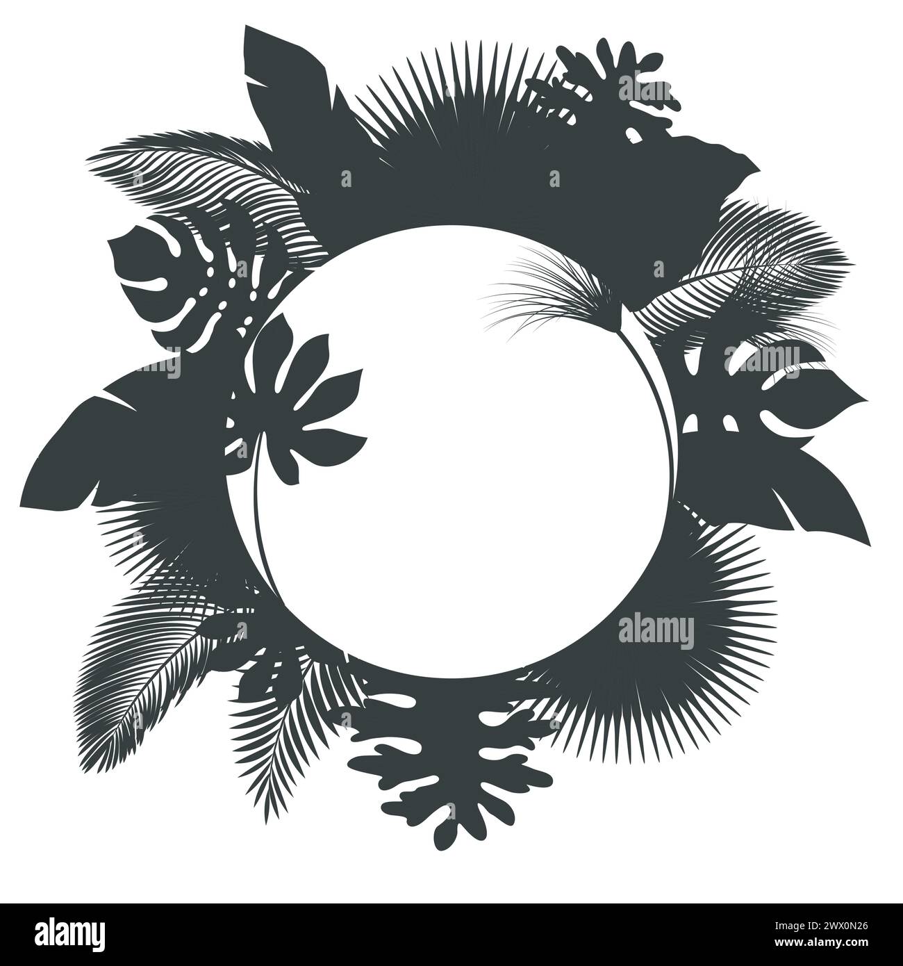 Tropical invitation Black and White Stock Photos & Images - Alamy