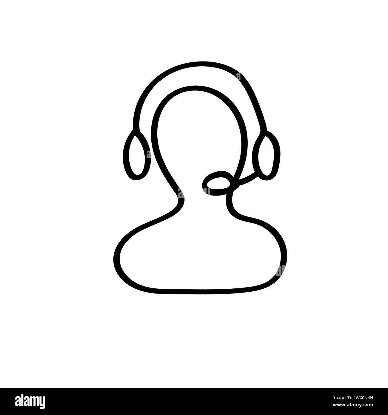 Hand Drawn flat icon for customer support Stock Vector Image & Art - Alamy