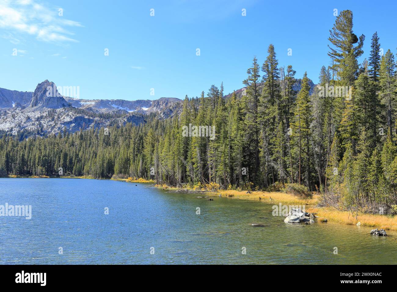 Sunny afternoon at Lake Mamie, Mammoth Lakes California Stock Photo - Alamy