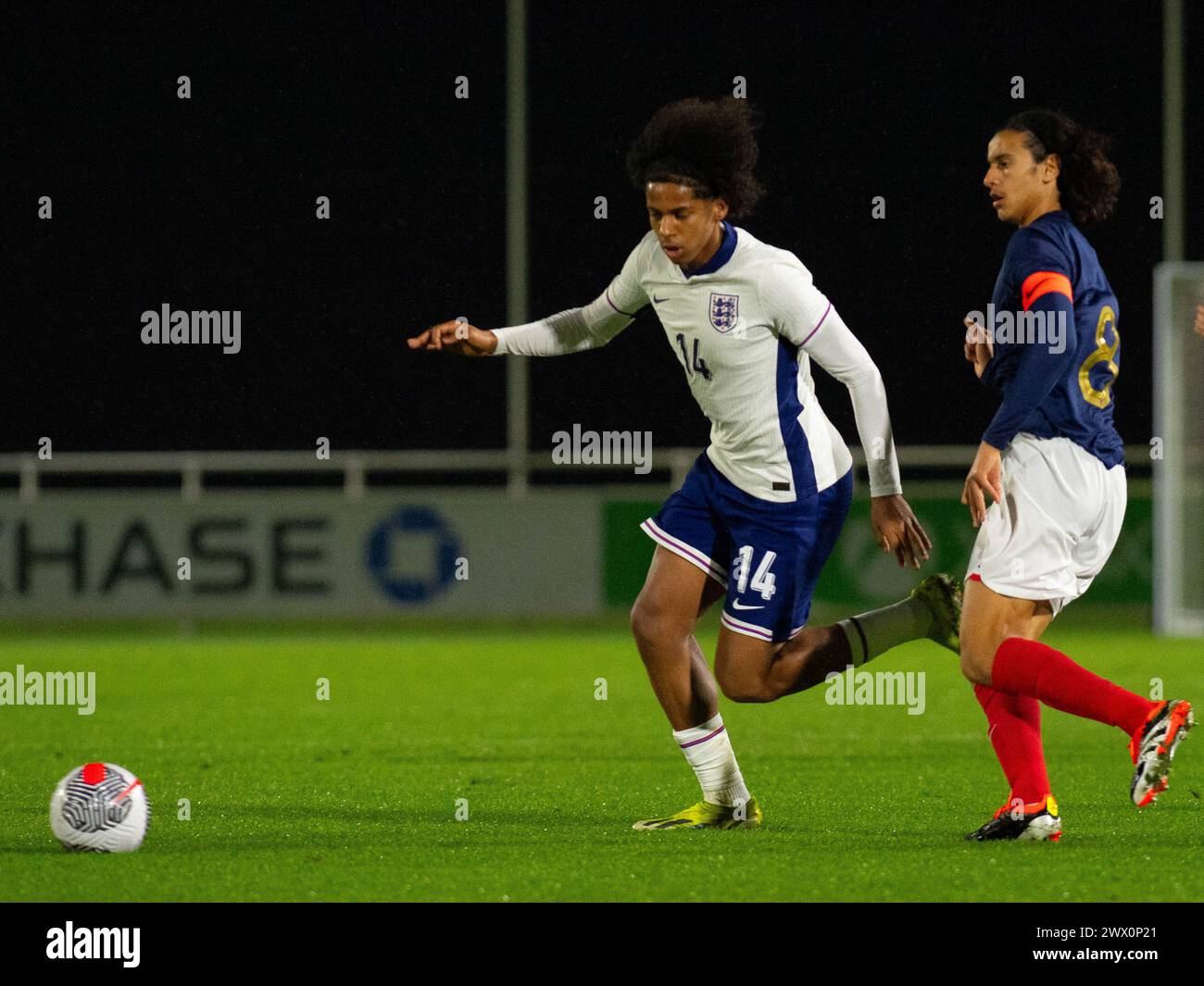 St Georges Park, UK. 26th Mar, 2024. Baylee Dipepa (14) for England ...