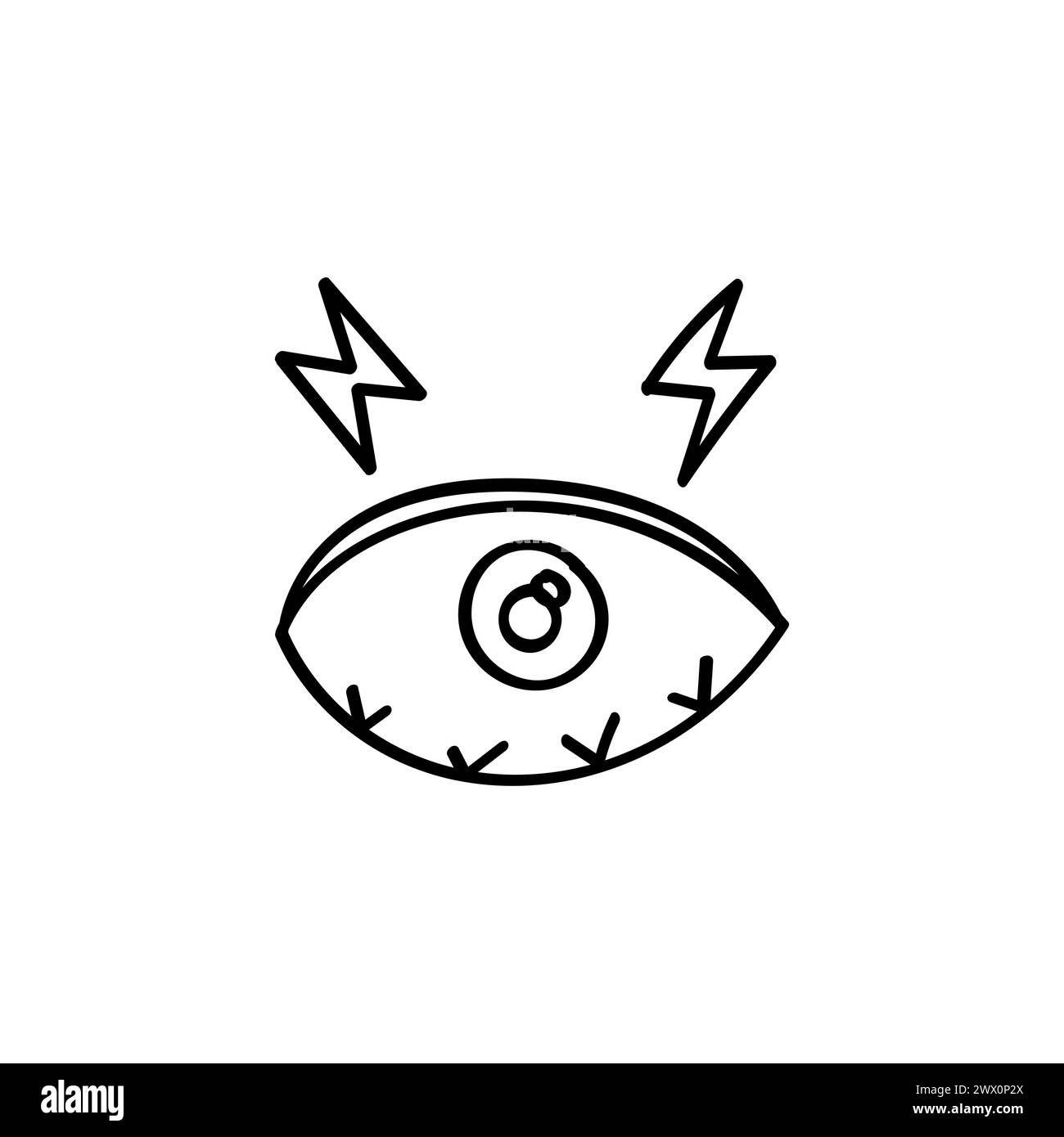 hand-drawn-flat-icon-for-dry-eyes-stock-vector-image-art-alamy