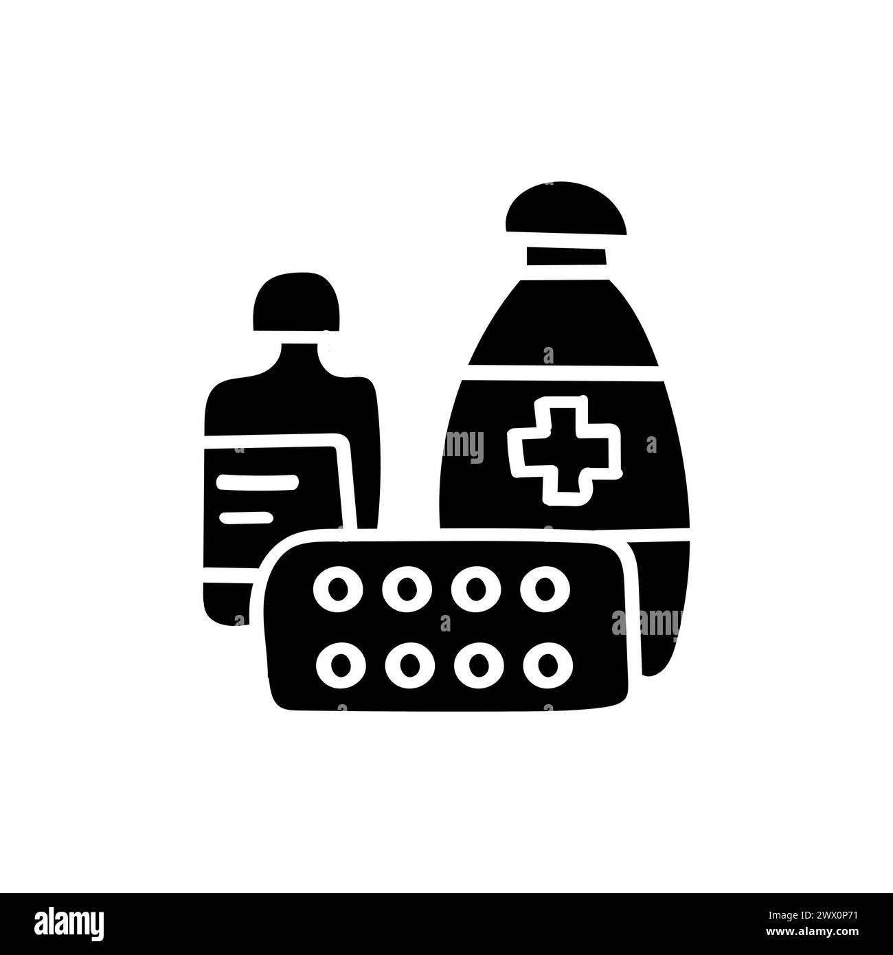 Hand Drawn flat icon for drugs Stock Vector Image & Art - Alamy