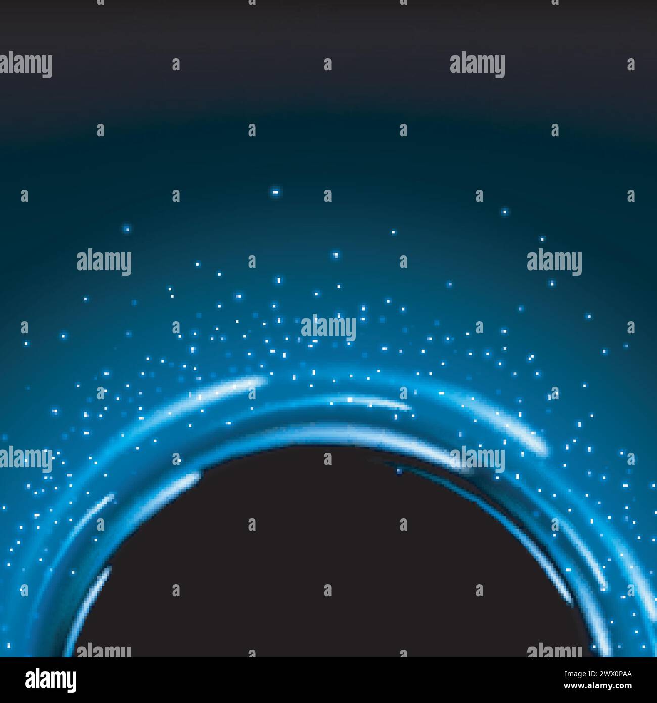 Half Round Blue Light Shiny with Sparkles, Suitable For Product ...