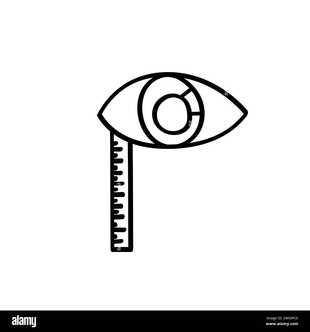 Hand Drawn flat icon for eye scale Stock Vector Image & Art - Alamy