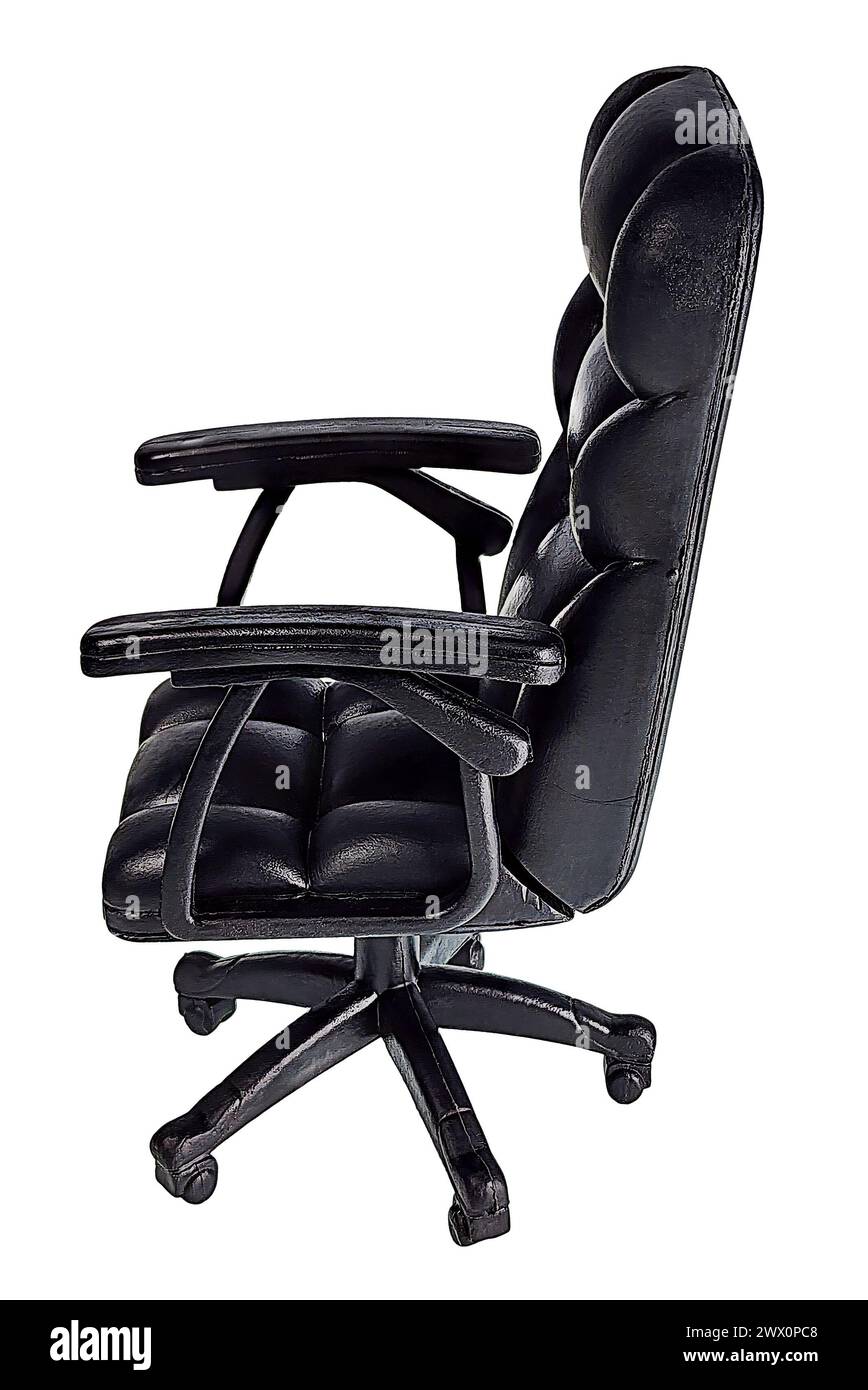 Executive office chair with arm rests for sitting side view Stock Photo ...