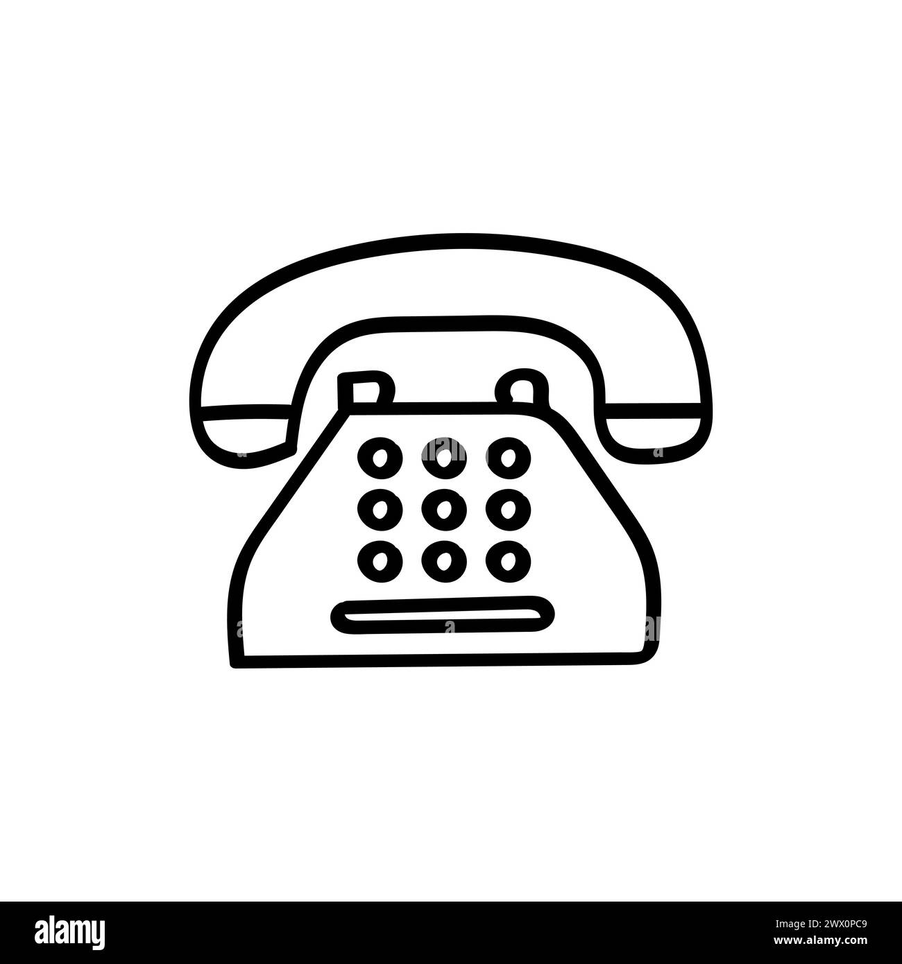 Rotary phone and modern phone Black and White Stock Photos & Images - Alamy