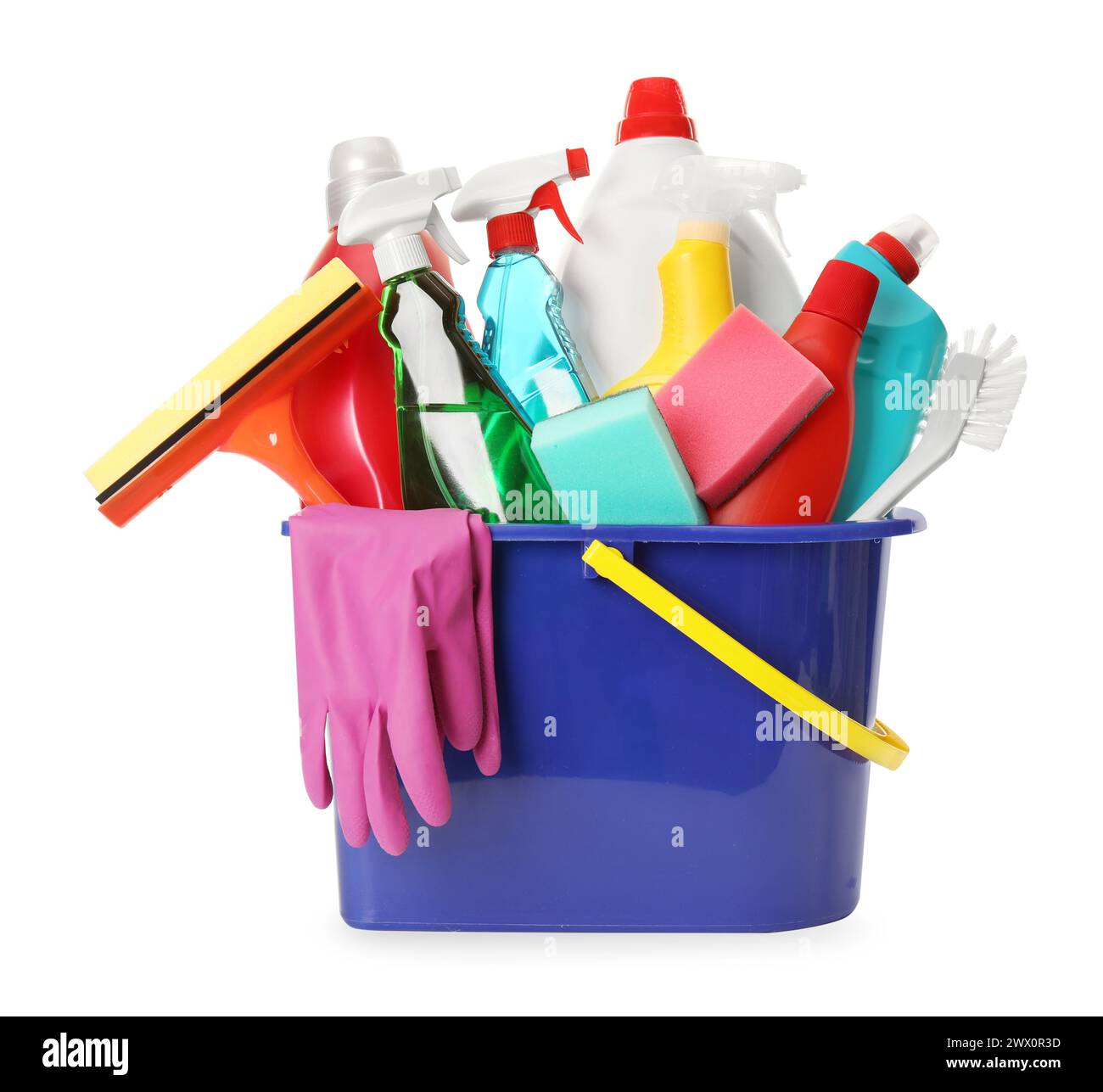 Brush in bucket wash Cut Out Stock Images & Pictures - Alamy