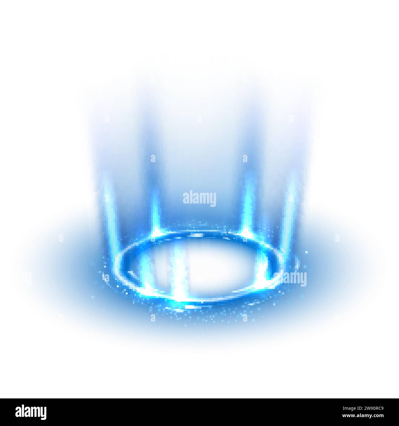 Rotating Blue Rays on White Background. Suitable For Product ...