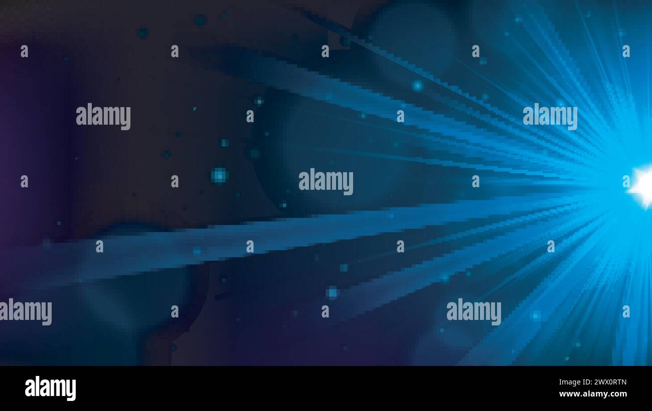 Blue Light Shining From The Edge, Vector Illustration Stock Vector ...