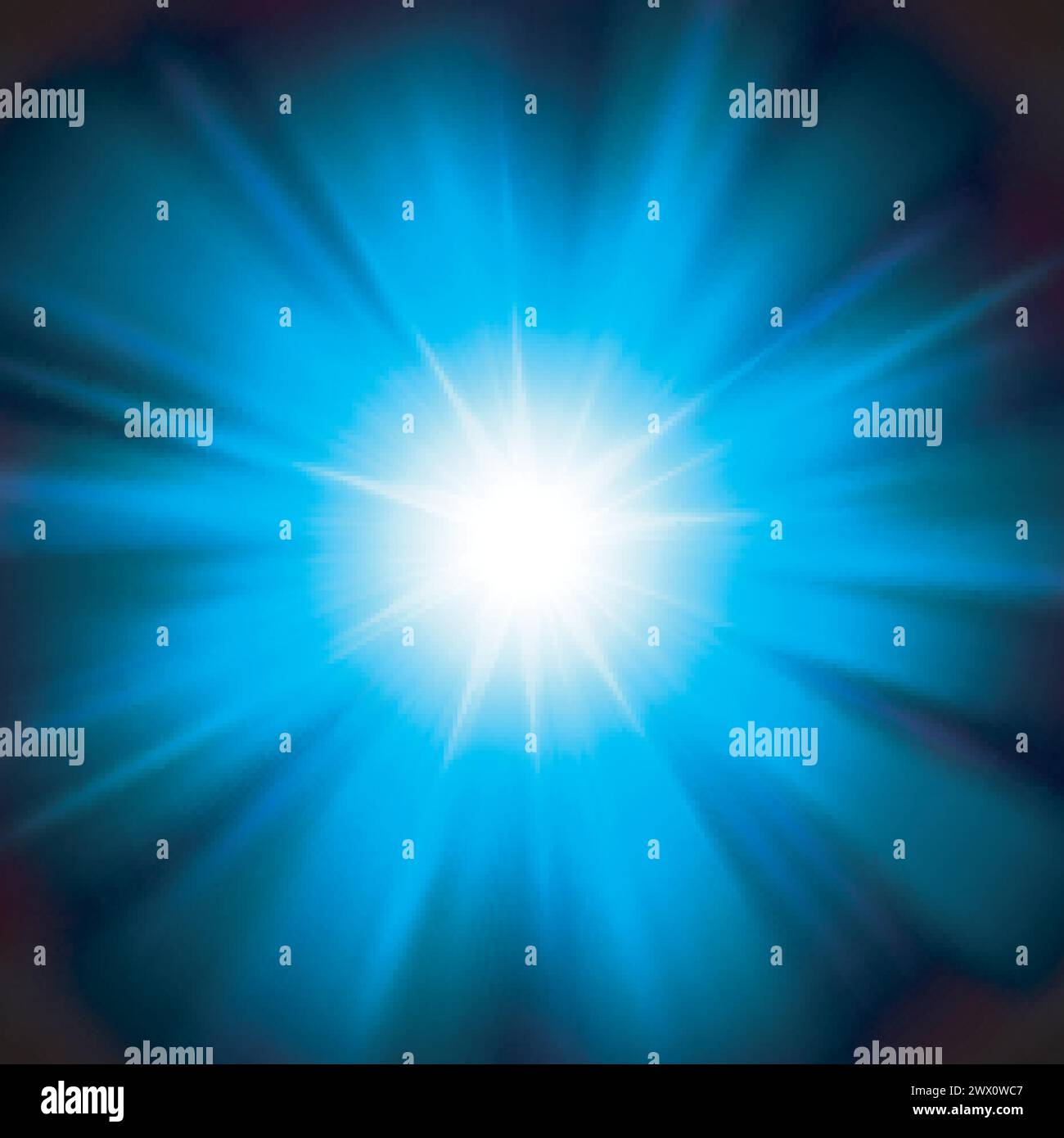 Blue Light Shining From Darkness, Vector Illustration Stock Vector ...