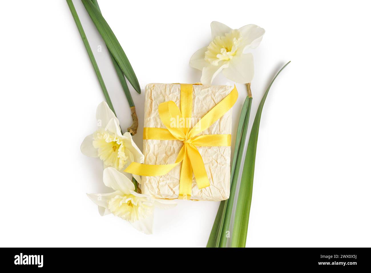 Composition ribbon flowers gift Cut Out Stock Images & Pictures - Alamy