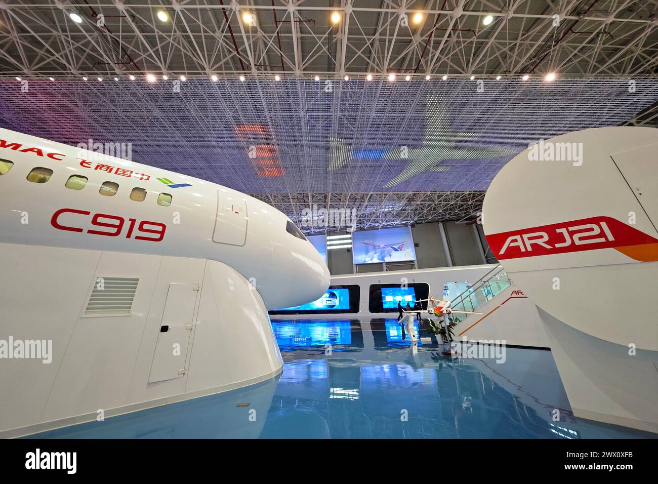 SHANGHAI, CHINA - MARCH 26, 2024 - A prototype of the C919 passenger ...