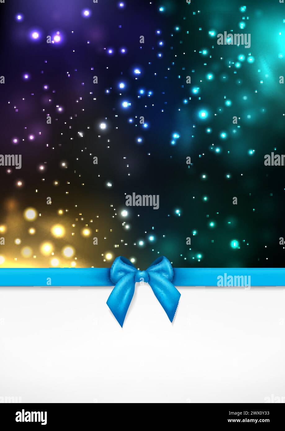 Abstract Sparkling Lights Greeting Card, Vector Illustration Stock ...