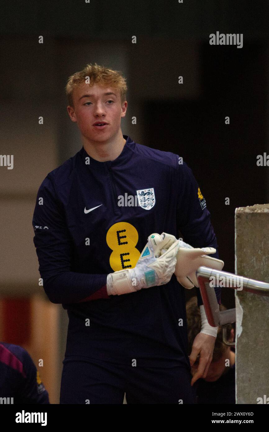 St Georges Park, UK. 26th Mar, 2024. Spike Brits (1) 2nd goalkeeper for ...