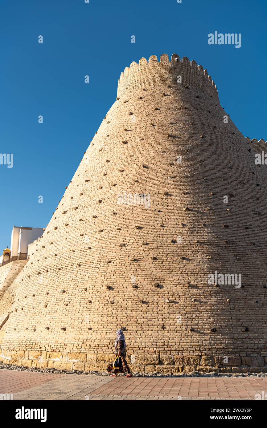 The Ark of Bukhara outside walls. The Ark Citadel is an ancient massive ...