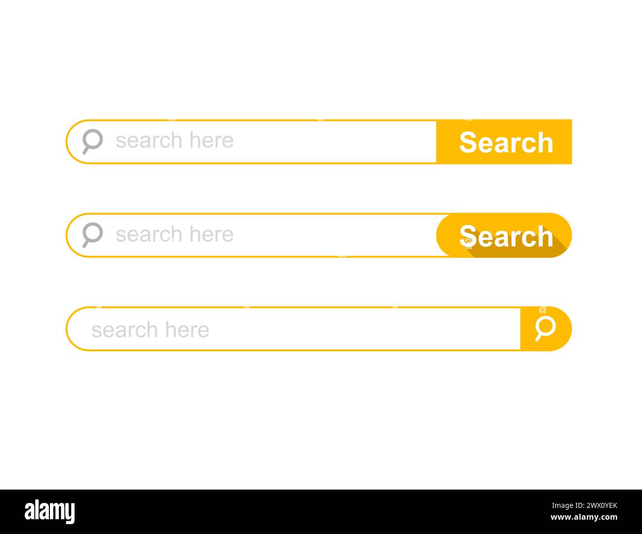 Set of Search Bar Ui Template, Vector Illustration Stock Vector Image ...