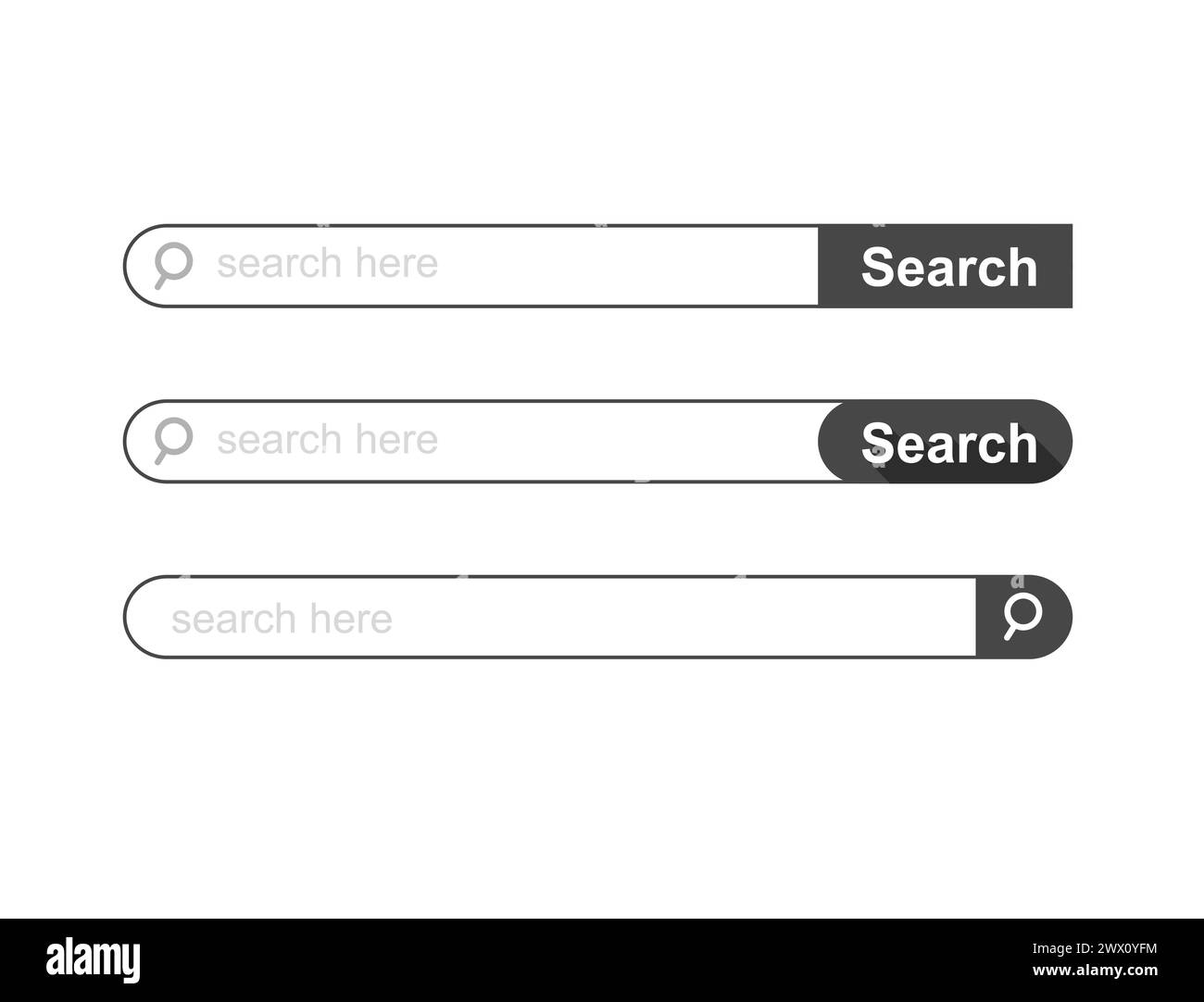 Set vector search bar Stock Vector Images - Alamy