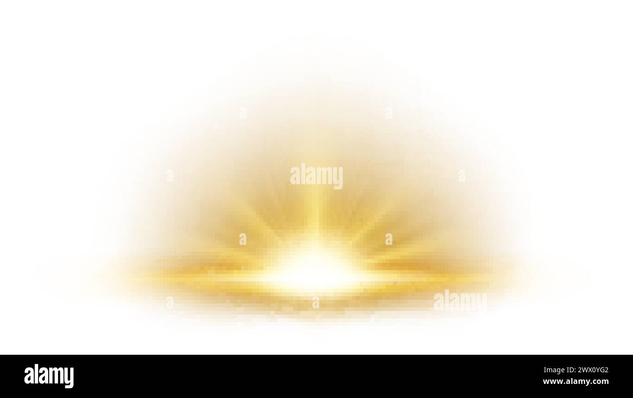 Gold light effect effect Cut Out Stock Images & Pictures - Alamy