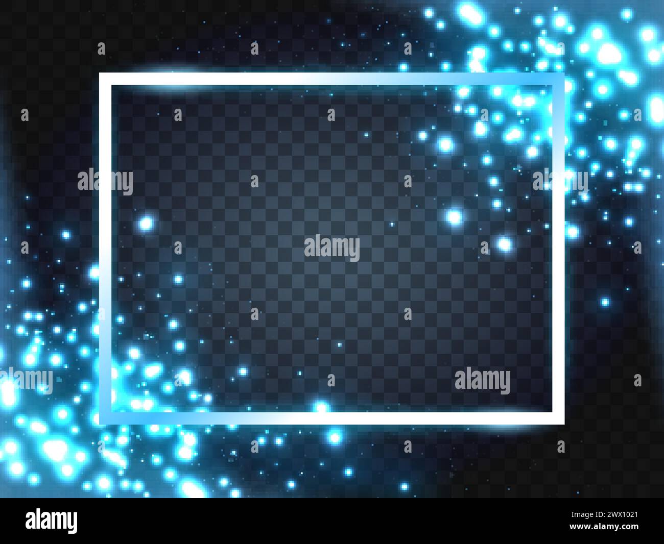 Blue Rectangle with Blinding Spark, Vector Illustration Stock Vector ...