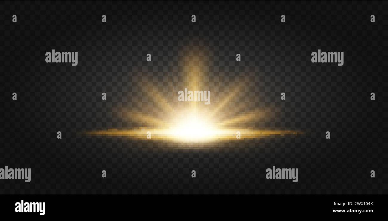 Gold Rays Rising on Dark Background. Suitable For Product Advertising ...