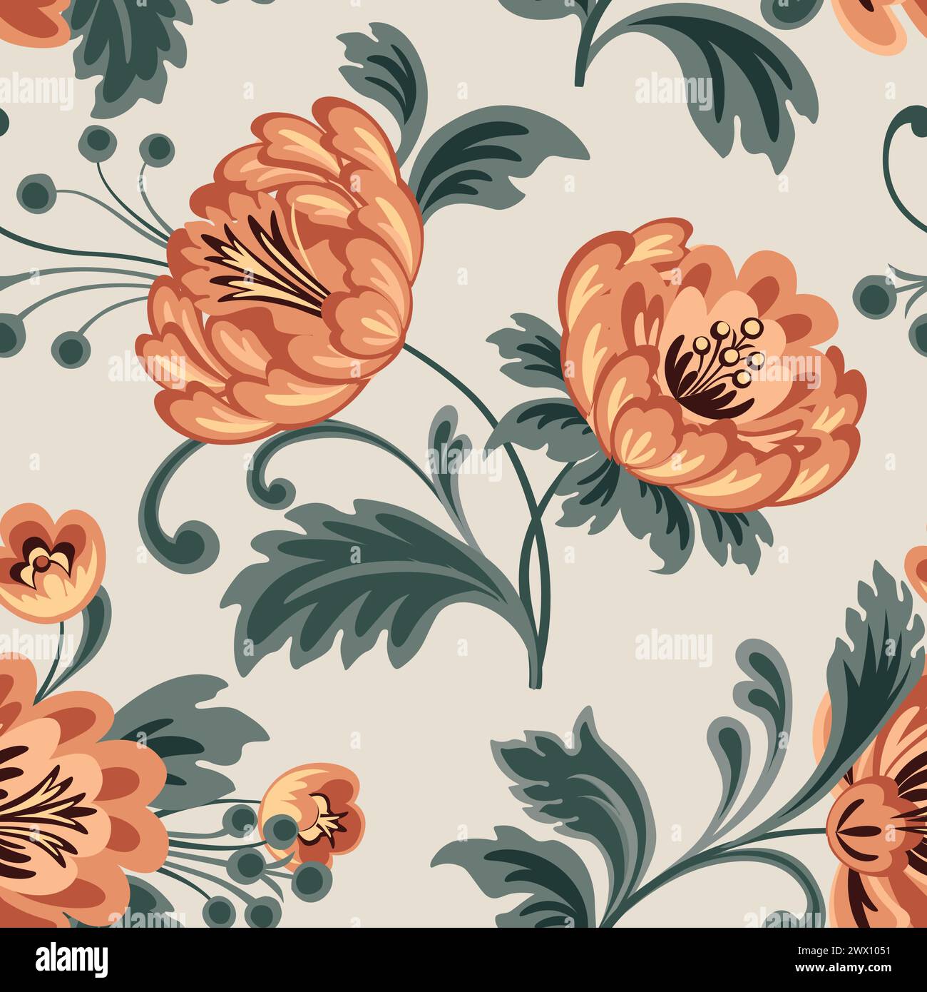 Floral seamless pattern. Flower background. Flourish garden texture ...